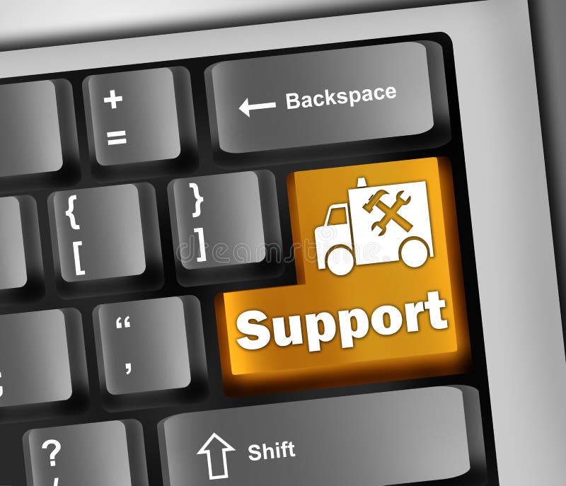 Keyboard Illustration Support Stock Illustration - Illustration of help ...