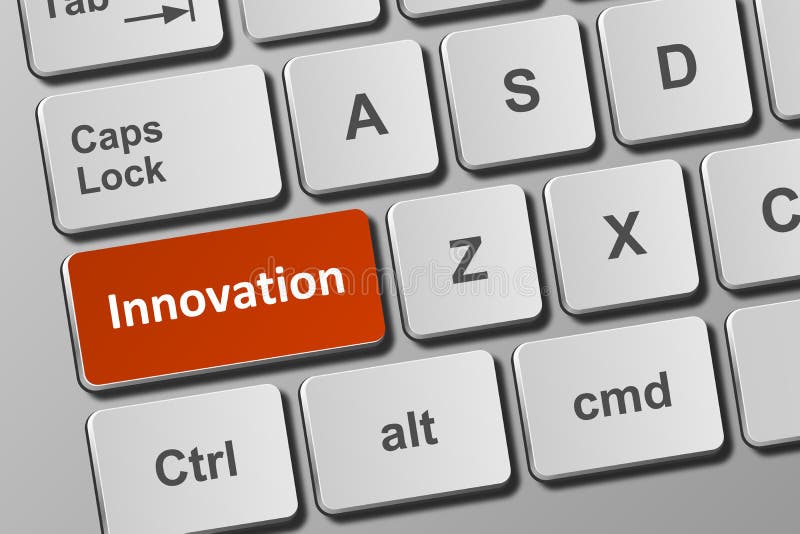Keyboard with Innovation Button Stock Illustration - Illustration of ...
