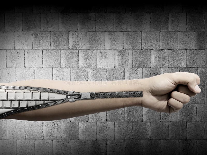 Open Zipper Showing Dry Land Landscape Changing To Green Land La Stock ...