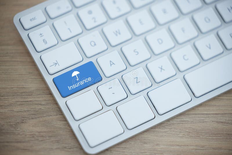 Keyboard, Insurance Button and Computer for Security of House, Life and ...