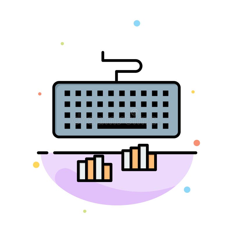 Keyboard, Interface, Type, Typing Abstract Flat Color Icon Template ...