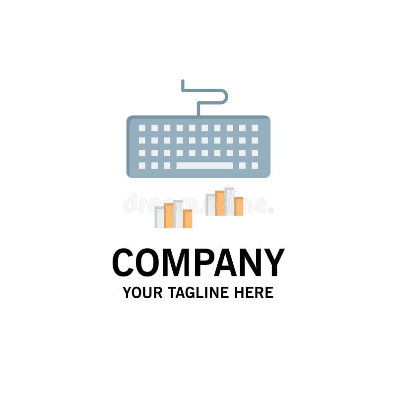 Keyboard, Interface, Type, Typing Business Logo Template. Flat Color ...