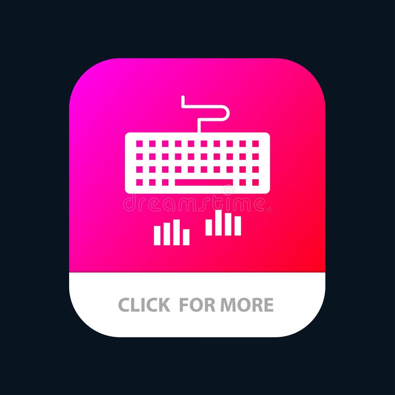 Keyboard, Interface, Type, Typing Mobile App Icon Design Stock Vector ...
