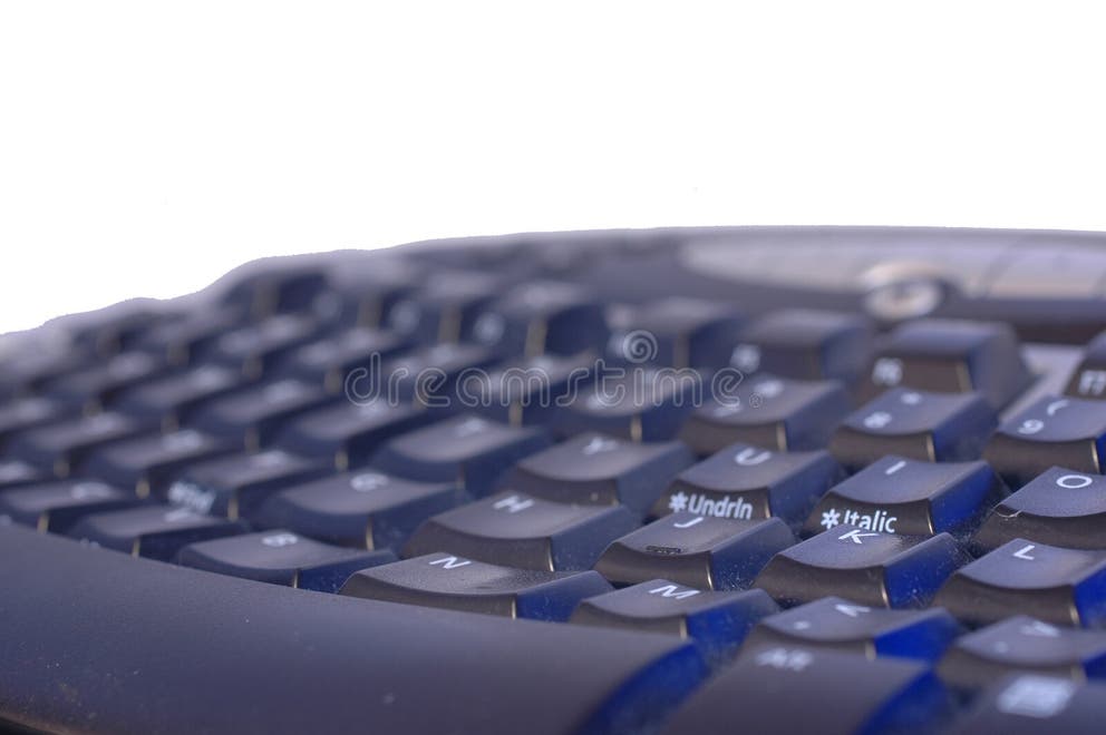Keyboard on Isolated White with Text Space Stock Photo - Image of ...