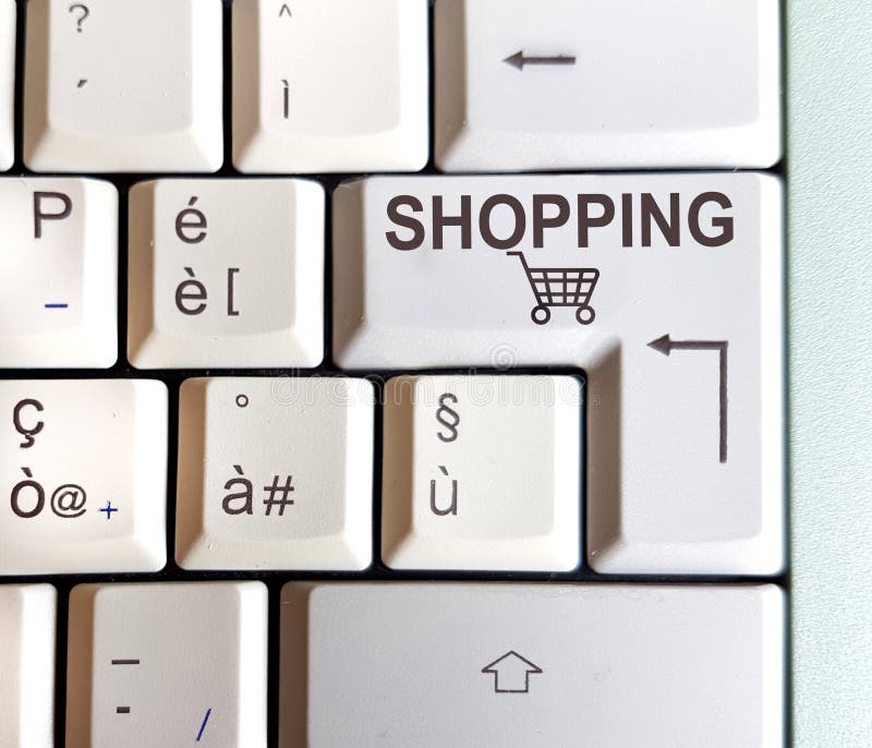 Keyboard with Key with the Answer Written: Shopping Stock Photo - Image ...