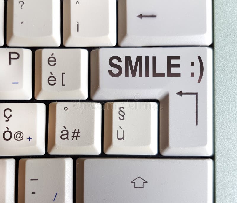 Keyboard with Key with the Answer Written: Smile Stock Image - Image of ...
