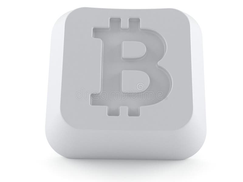 Keyboard Key with Bitcoin Symbol Stock Illustration - Illustration of ...
