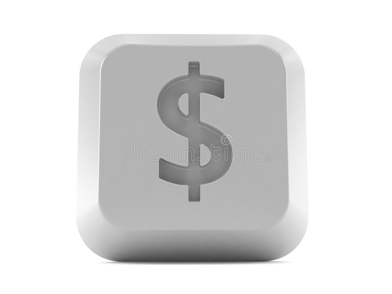 Computer Keyboard Dollar Symbol Stock Vector - Illustration of computer ...