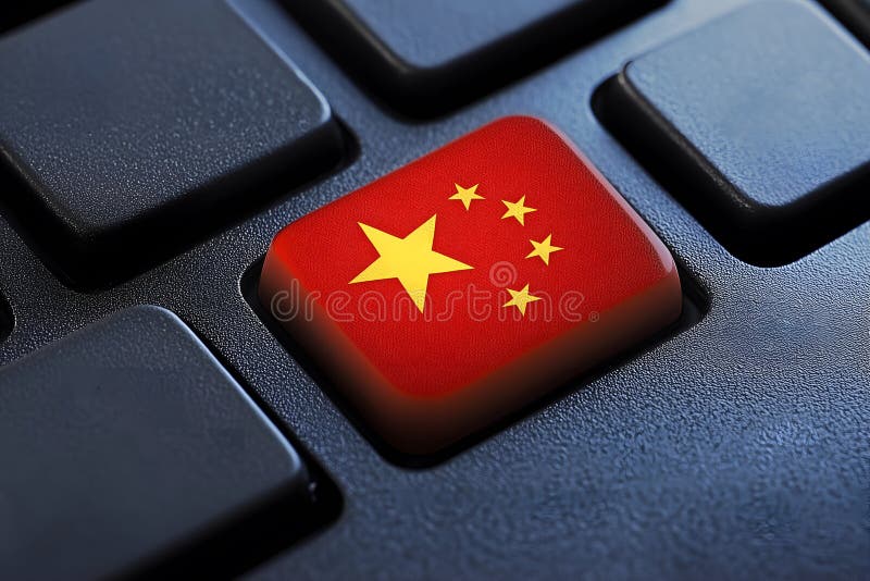 A Keyboard with a Key Featuring Chinese Flag, Symbolizing Chinaâ€™s ...
