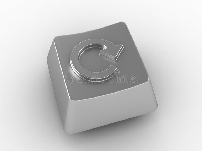 Keyboard Key with Loop Arrows Sign. Stock Illustration - Illustration ...