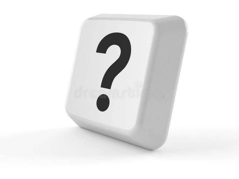 Keyboard Key With Question Mark Stock Illustration - Illustration of ...