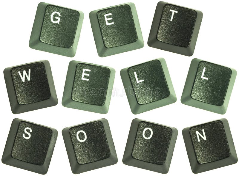 Keyboard Key Words Get Well Soon Stock Image - Image of keyboard ...