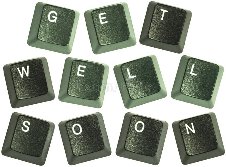 Keyboard Key Words Get Well Soon Stock Image - Image of keyboard ...