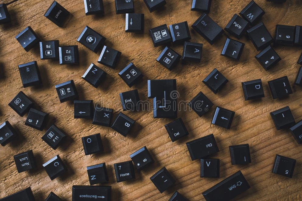 Keyboard keys stock photo. Image of scattered, keyboard - 54882076