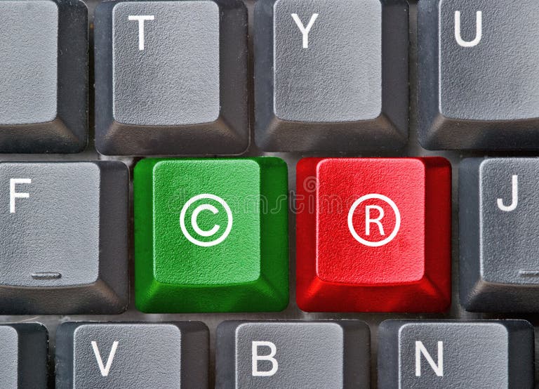 Keyboard with Keys for Copyright Stock Image - Image of copyright ...