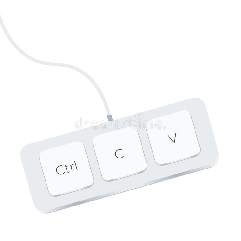 Keyboard Keys Ctrl C and Ctrl V, Copy and Paste the Key Shortcuts ...