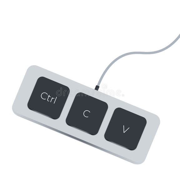 Keyboard Keys Ctrl C and Ctrl V, Copy and Paste the Key Shortcuts ...
