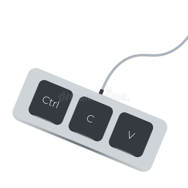 Keyboard Keys Ctrl C and Ctrl V, Copy and Paste the Key Shortcuts ...