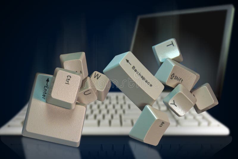 Keyboard Keys falling stock image. Image of form, communication - 3921861