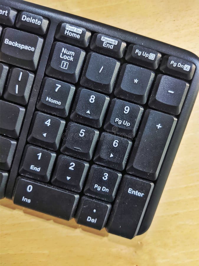 Keyboard Keys with Numbers 1 2 3 4 5 6 7 8 9 0 Black on Light Brown ...