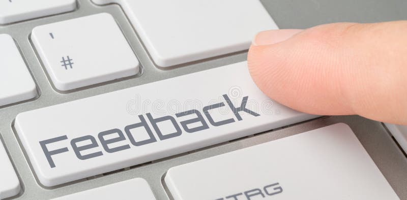 Keyboard with a Labeled Button - Feedback Stock Photo - Image of ...