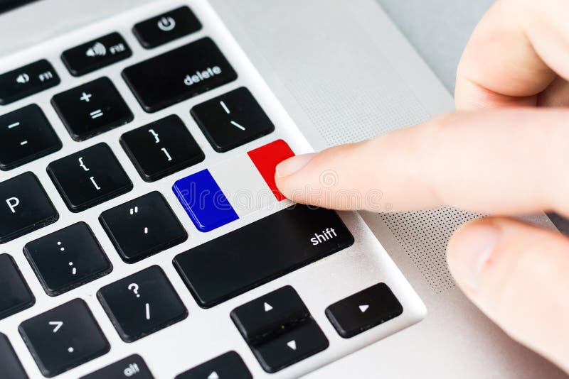 A Keyboard with a Labeled Button - Flag of France Stock Photo - Image ...