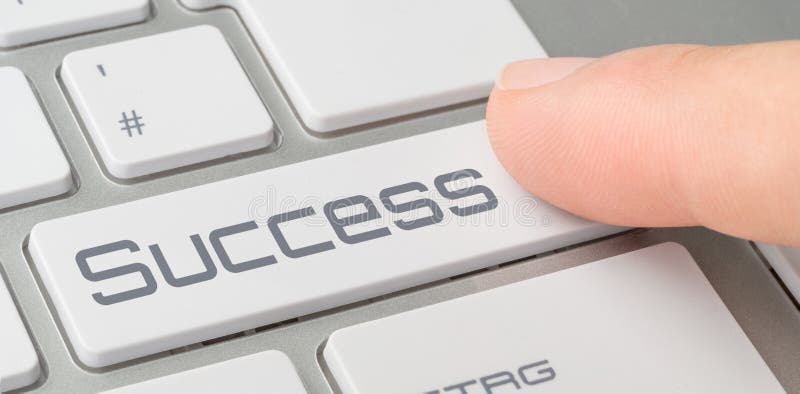 A Keyboard with a Labeled Button - Success Stock Photo - Image of ...
