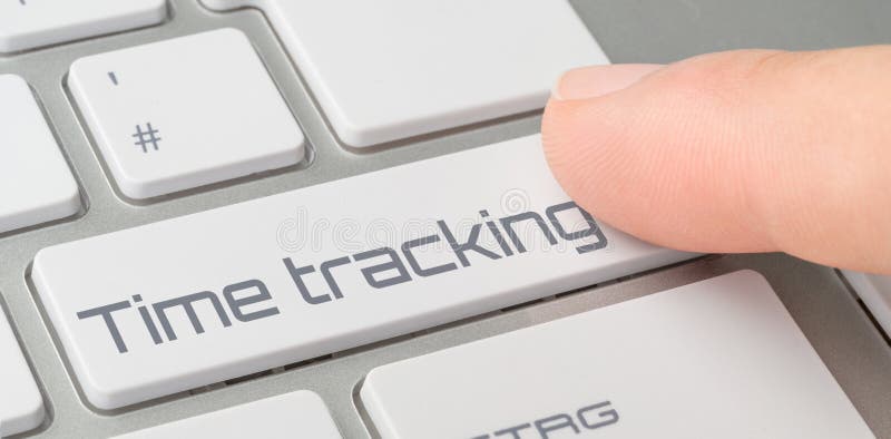 A Keyboard with a Labeled Button - Time Tracking Stock Image - Image of ...
