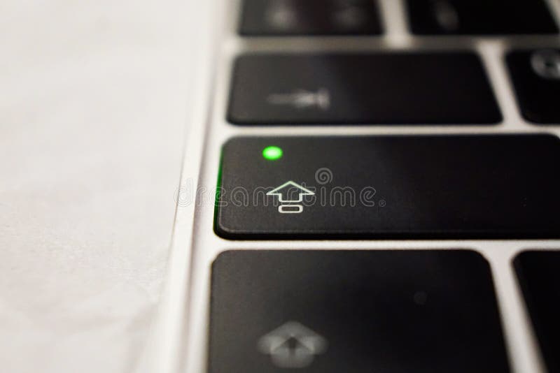 Keyboard of Laptop by Apple, Caps-lock Button Stock Image - Image of ...