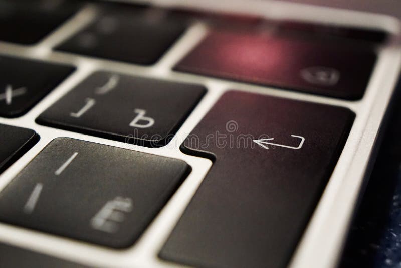 Keyboard of Laptop by Apple, Enter Button Stock Photo - Image of button ...