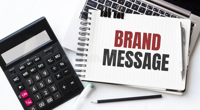 Keyboard Laptop Calcualtor Pencil Notepad Text Brand Message White ...
