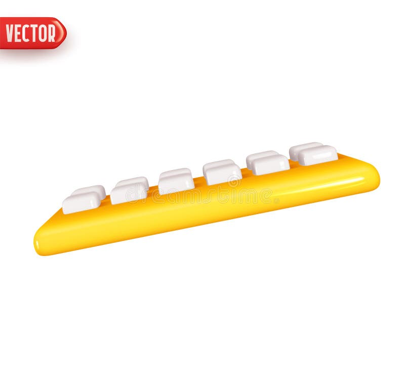 Keyboard from Laptop Computer. Realistic 3d Design Element in Plastic ...