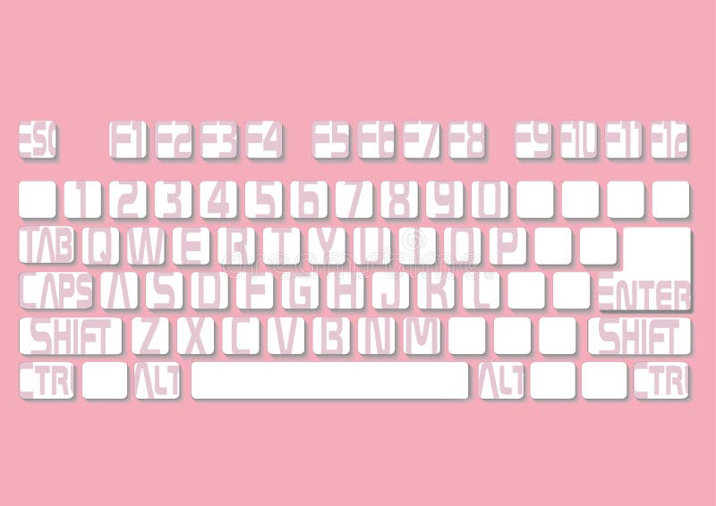 Standard PC keyboard stock vector. Illustration of fingerboard - 11161954