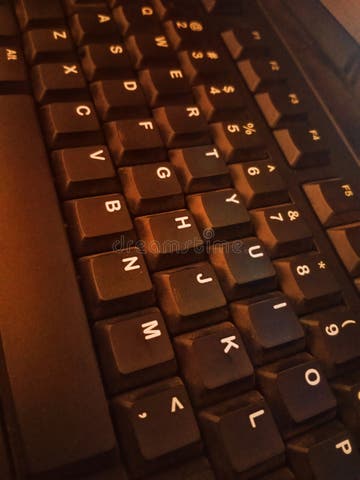 Keyboard with Letters on the Keys from Close Up Stock Image - Image of ...