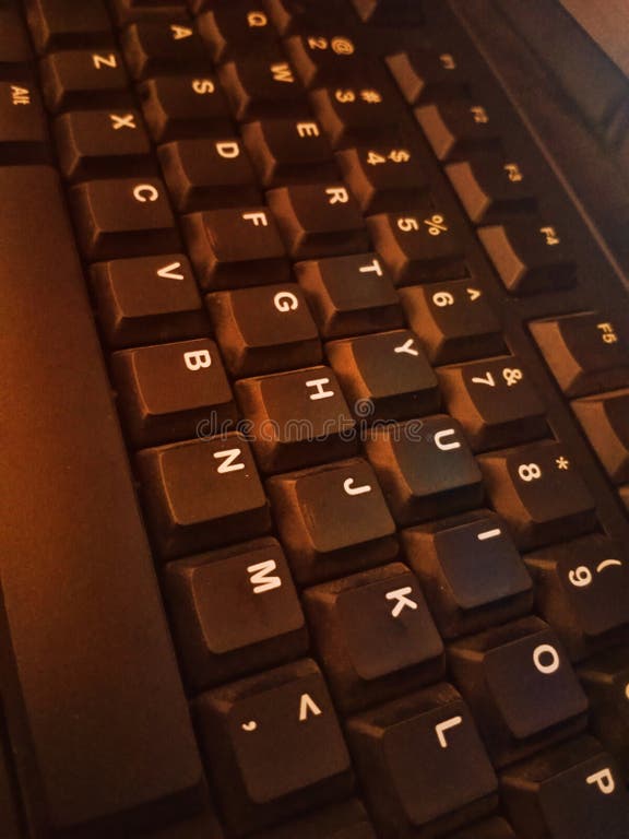 Keyboard with Letters on the Keys from Close Up Stock Image - Image of ...