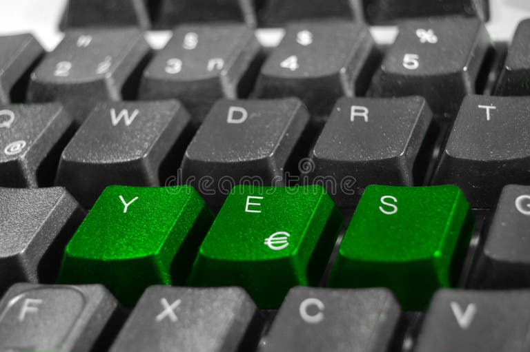Keyboard Letters Spelling Yes Stock Photo - Image of arranged ...