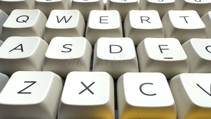 Keyboard Letters on White Mechanical Keyboard for Programmers in Office ...