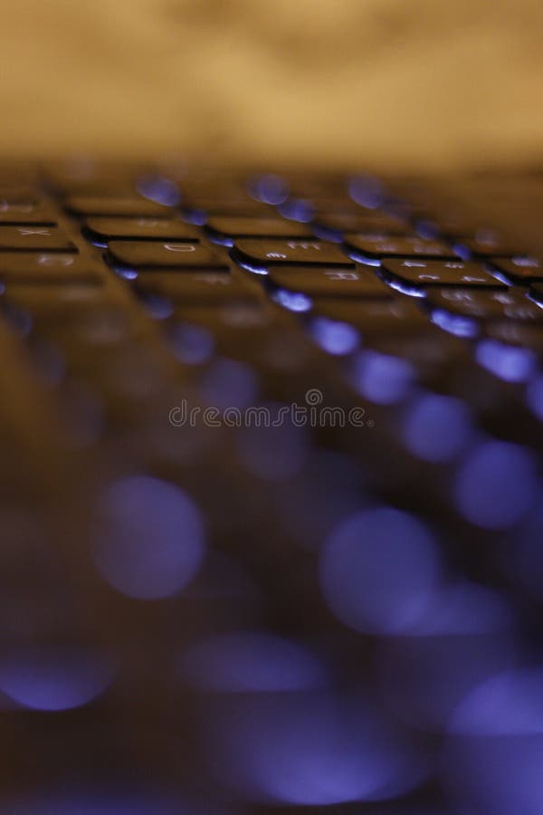 Keyboard light computer stock image. Image of closeup - 184452673