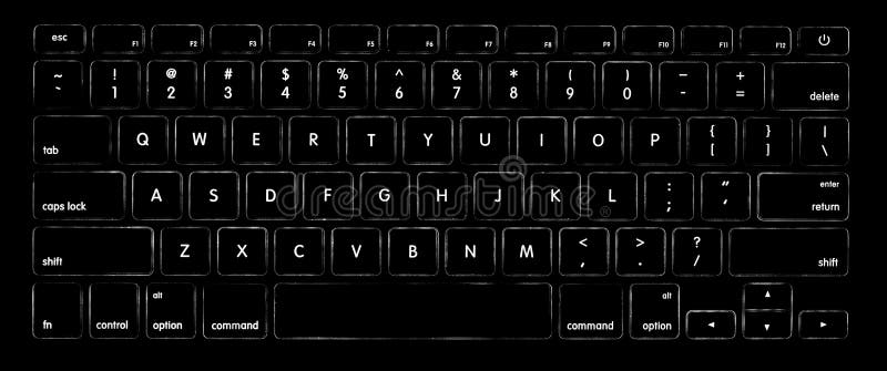 Keyboard Lighted from Under Stock Image - Image of keyboard, control ...