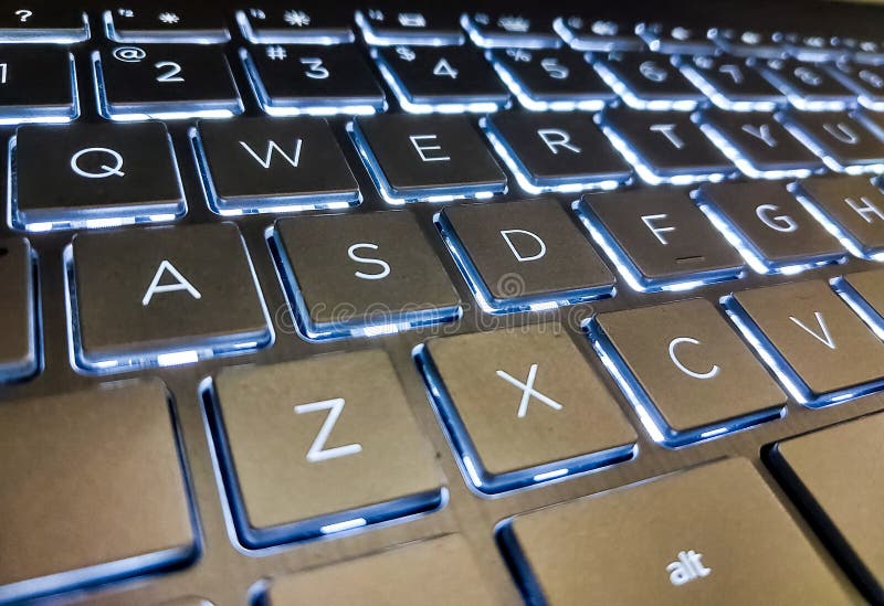 Keyboard Lights Taken from a Low Angle Stock Photo - Image of lights ...
