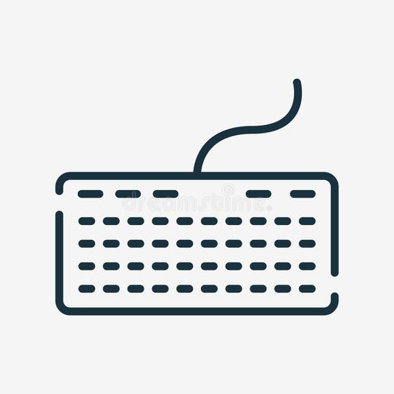 Keyboard Line Icon. Computer Keypad Linear Icon. Editable Stroke Stock ...