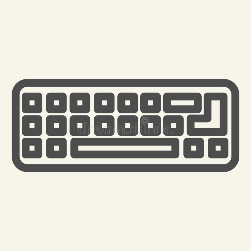 Keyboard Line Icon. Computer Keypad Vector Illustration Isolated on ...