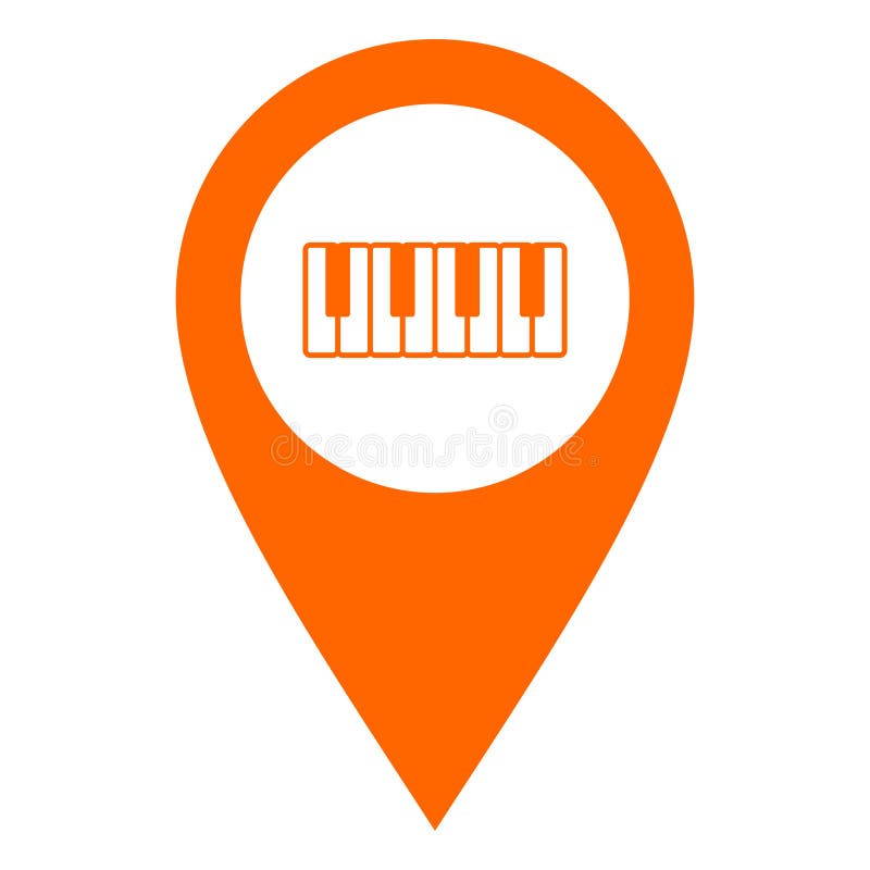 Keyboard and Location Pin As Vector Illustration Stock Vector ...