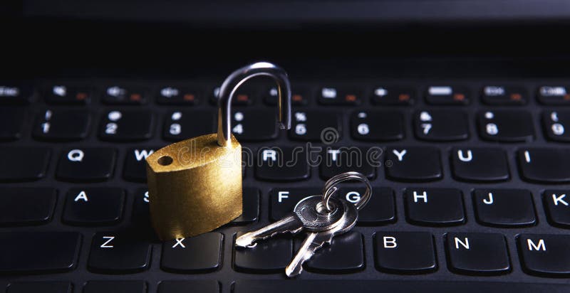 Keyboard and lock stock image. Image of keyboard, confidentiality ...