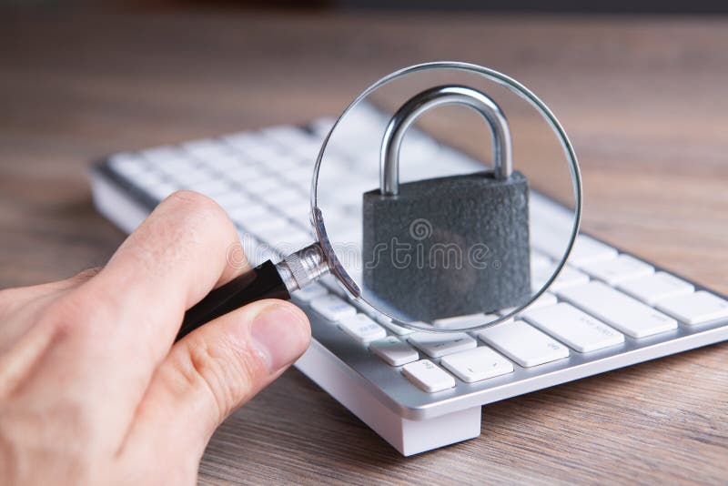 Keyboard Lock Magnifying Glass Stock Photos - Free & Royalty-Free Stock ...