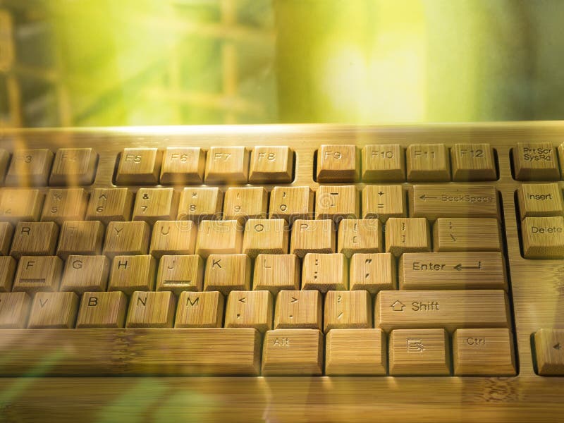 Computer Keyboard Made of Bamboo Stock Photo - Image of culture, nature ...