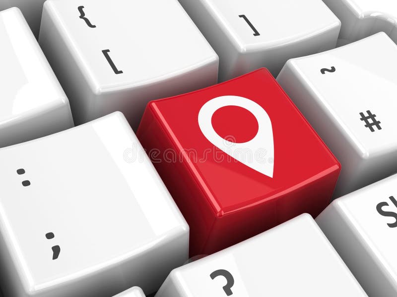 Keyboard map pointer key stock illustration. Illustration of arrow ...