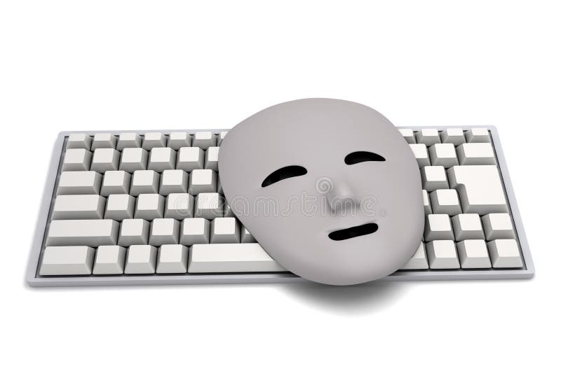 Keyboard and mask stock illustration. Illustration of graphic - 165885606