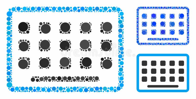 Keyboard Mosaic Icon of Circles Stock Vector - Illustration of composed ...