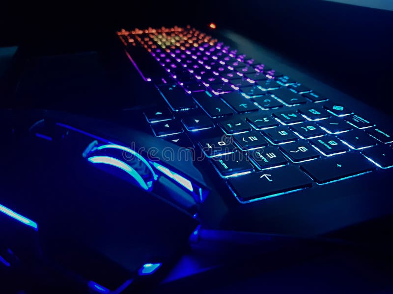 Keyboard and Mouse Gamer in Online Game Stock Photo - Image of ...
